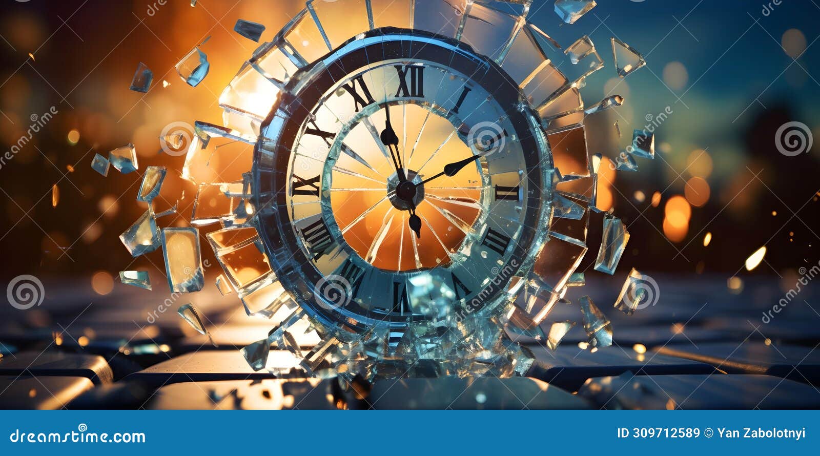 Shattered Clock Symbolizes Business Failures Caused by Poor Time ...