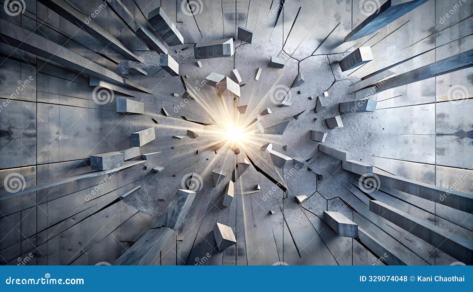 Shattered Concrete: a Dynamic Burst Effect AI Generated Stock ...