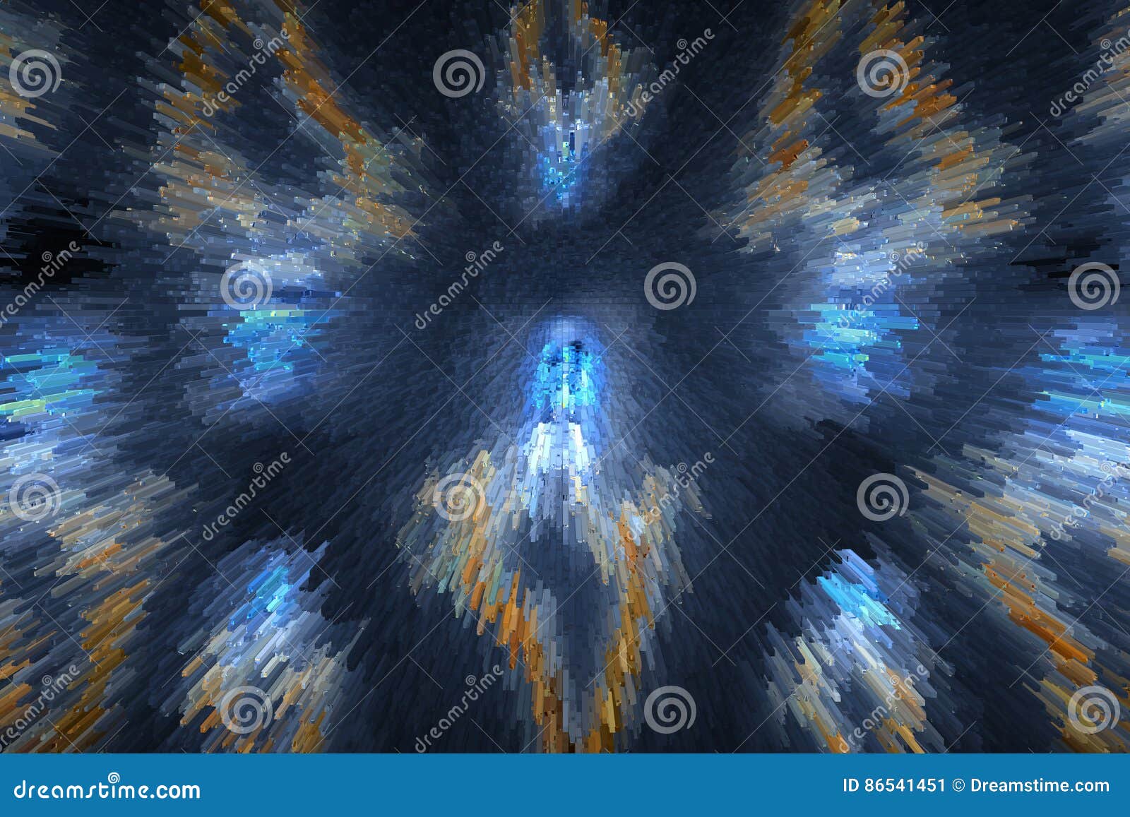 Shattered Cubes Lightspeed-like Abstract Background Stock Image - Image ...