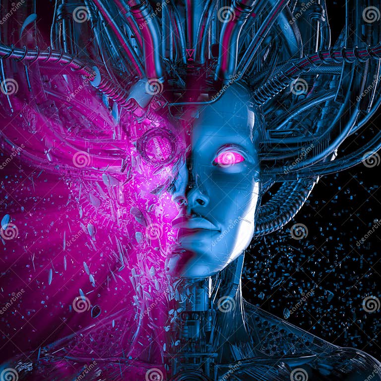 Shattered Dream of the Machine Stock Illustration - Illustration of ...