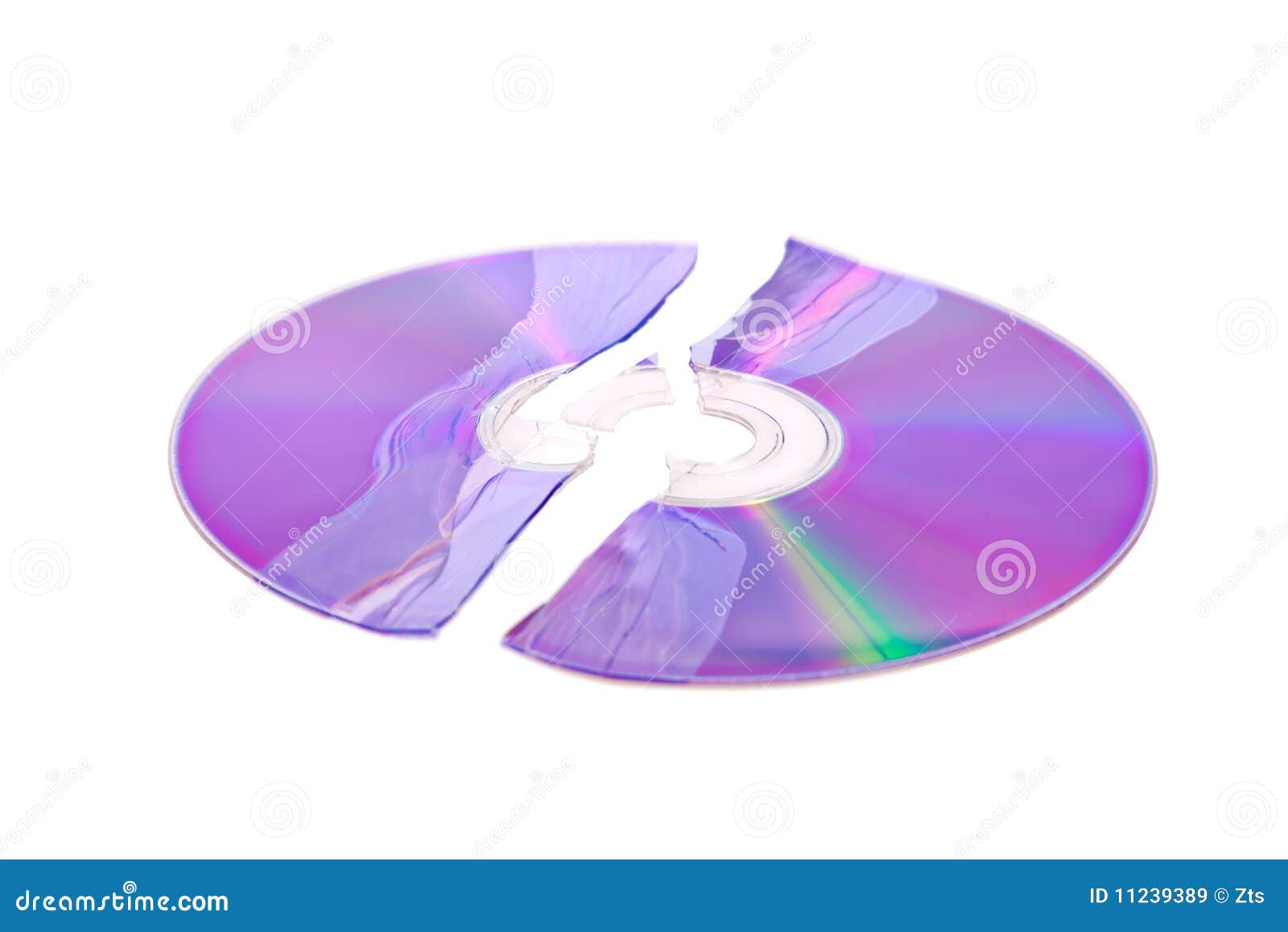 Shattered DVD / CD Isolated on White Stock Image - Image of fractured ...