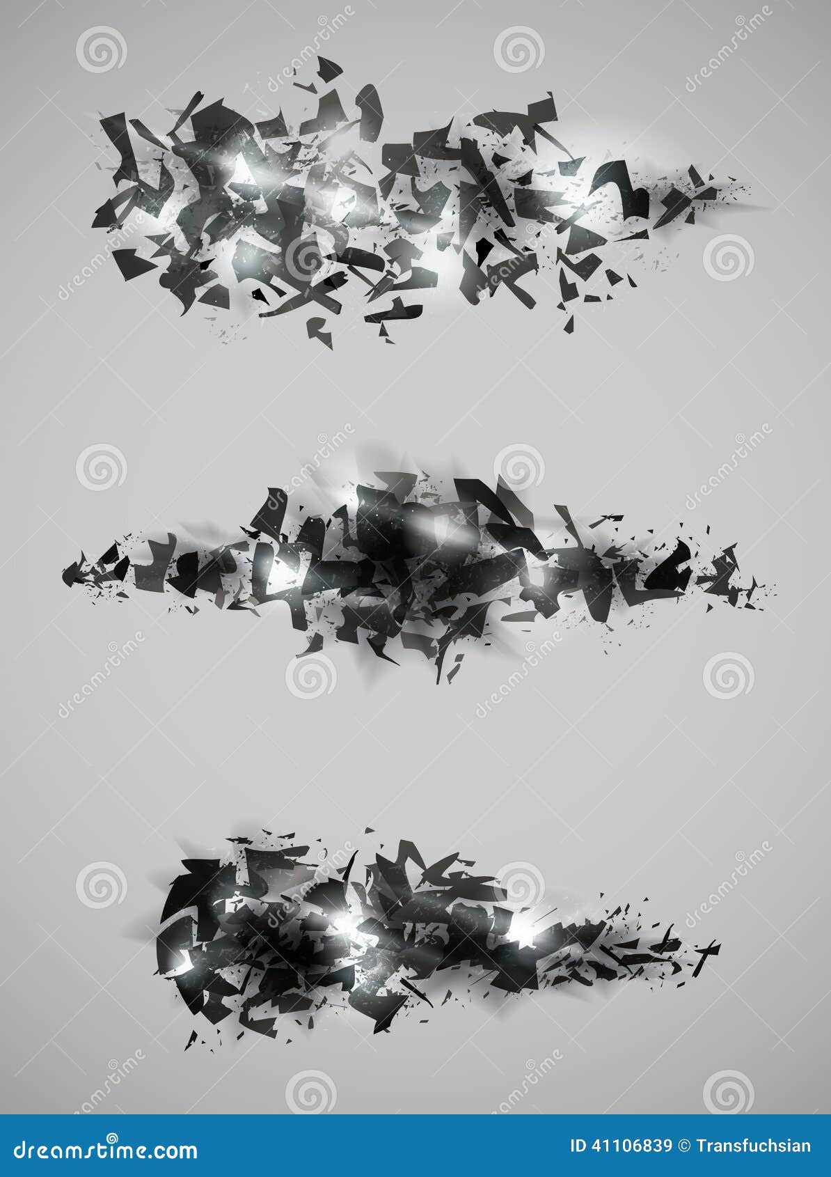 Shattered Effect Design Collection Stock Illustration - Illustration of ...