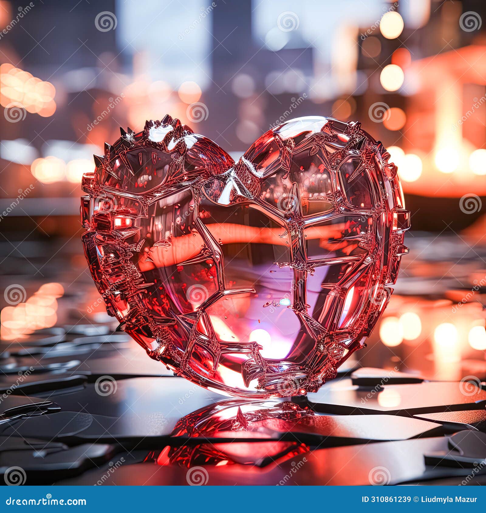 Shattered Emotions, Broken Glass Heart Stock Image - Image of holiday ...