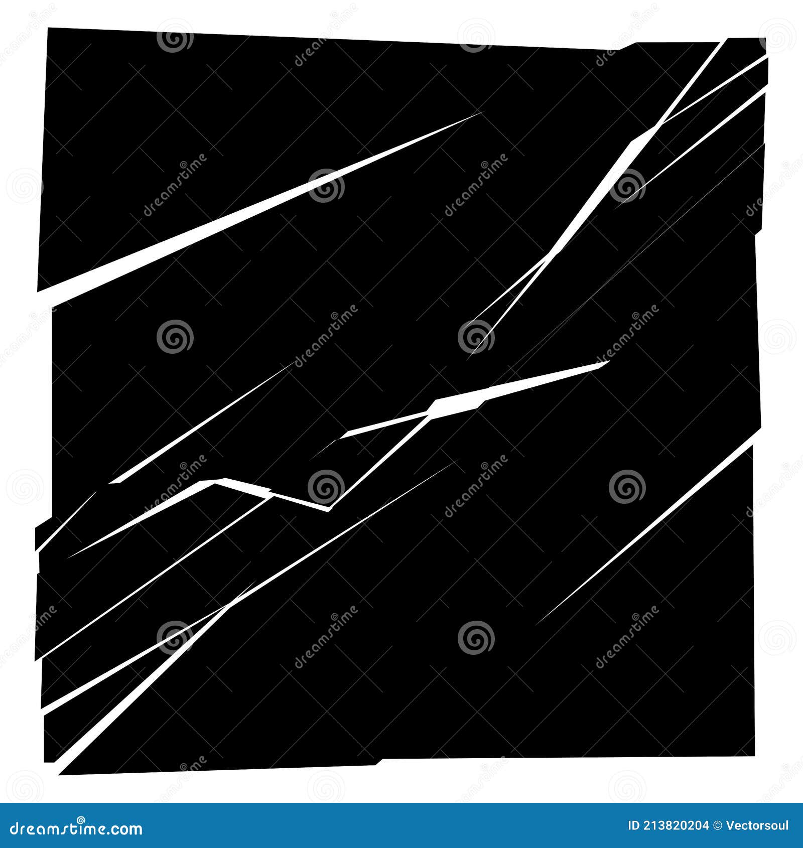 Shattered, Fractured, Broken Square. Burst, Explosion, and Rupture ...