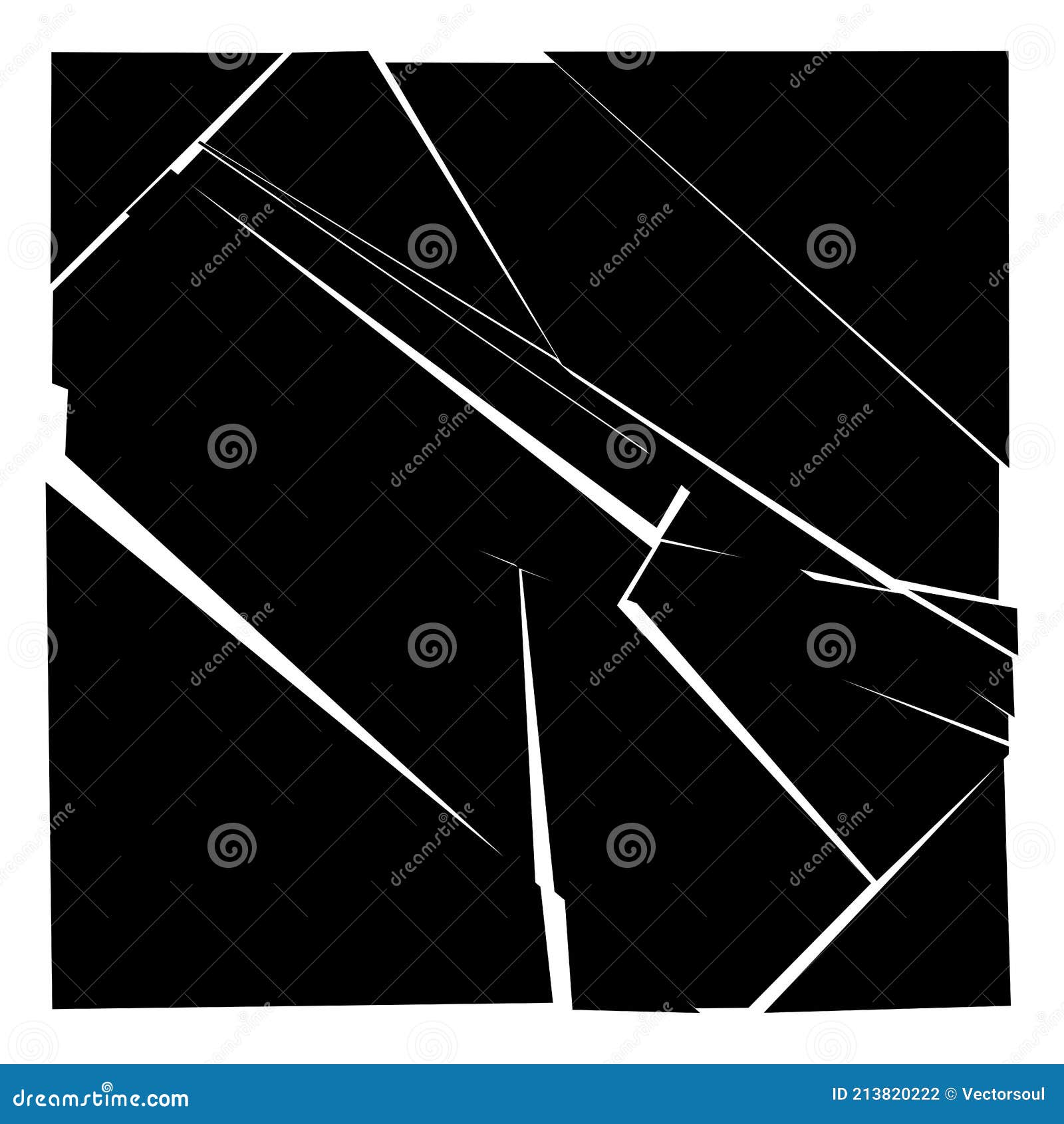 Shattered, Fractured, Broken Square. Burst, Explosion, and Rupture ...