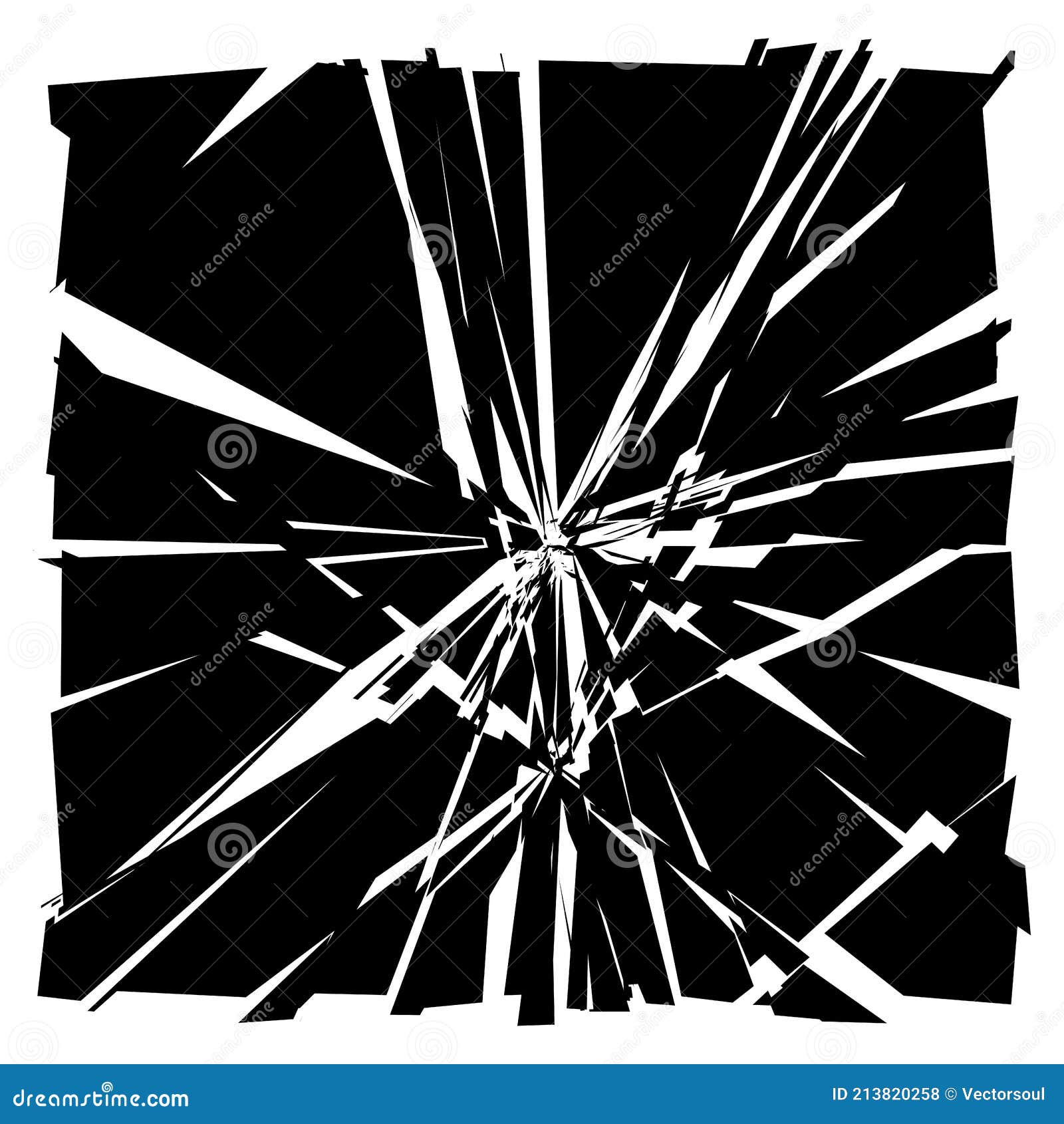 Shattered, Fractured, Broken Square. Burst, Explosion, and Rupture ...