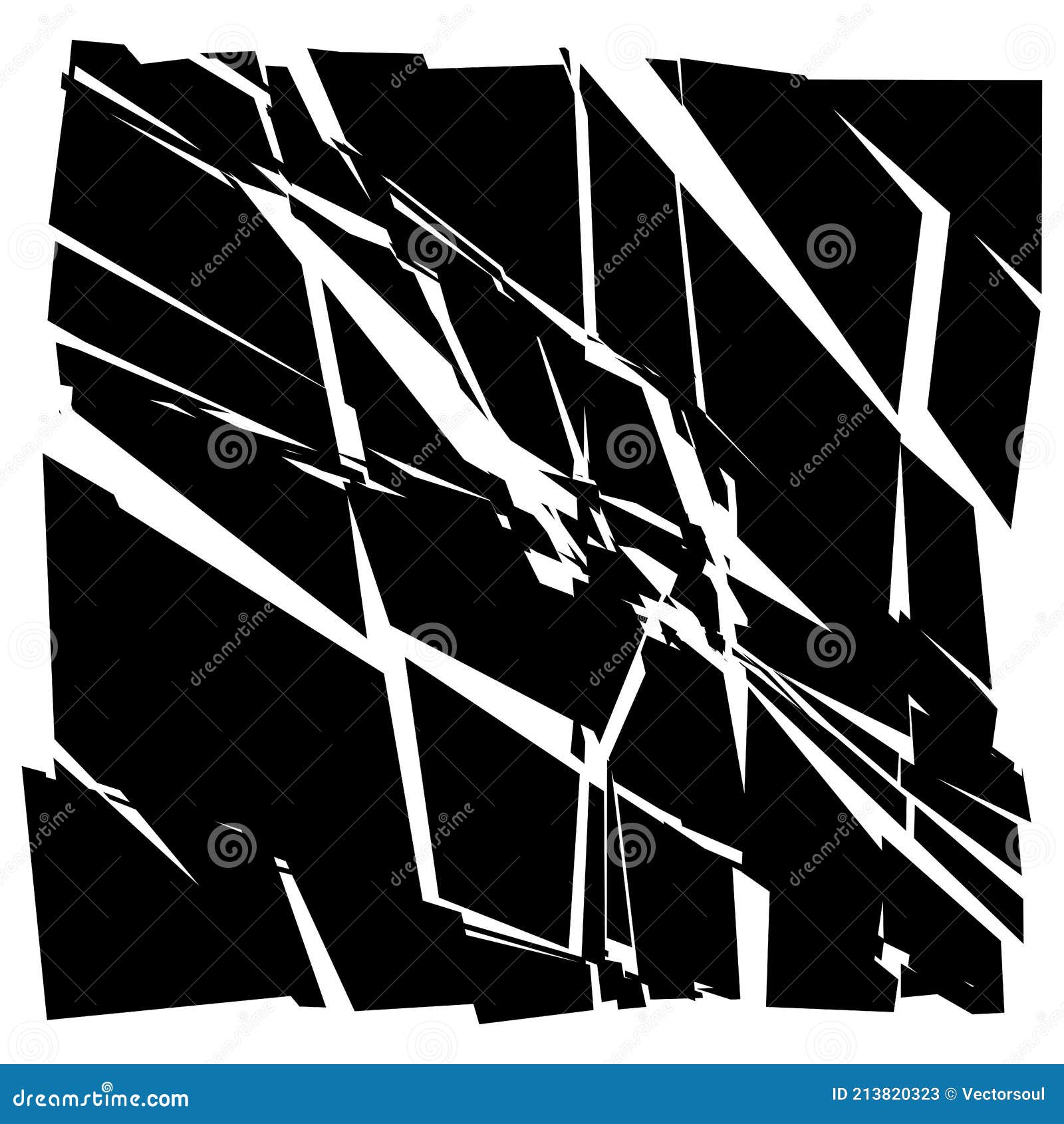 Shattered, Fractured, Broken Square. Burst, Explosion, and Rupture ...