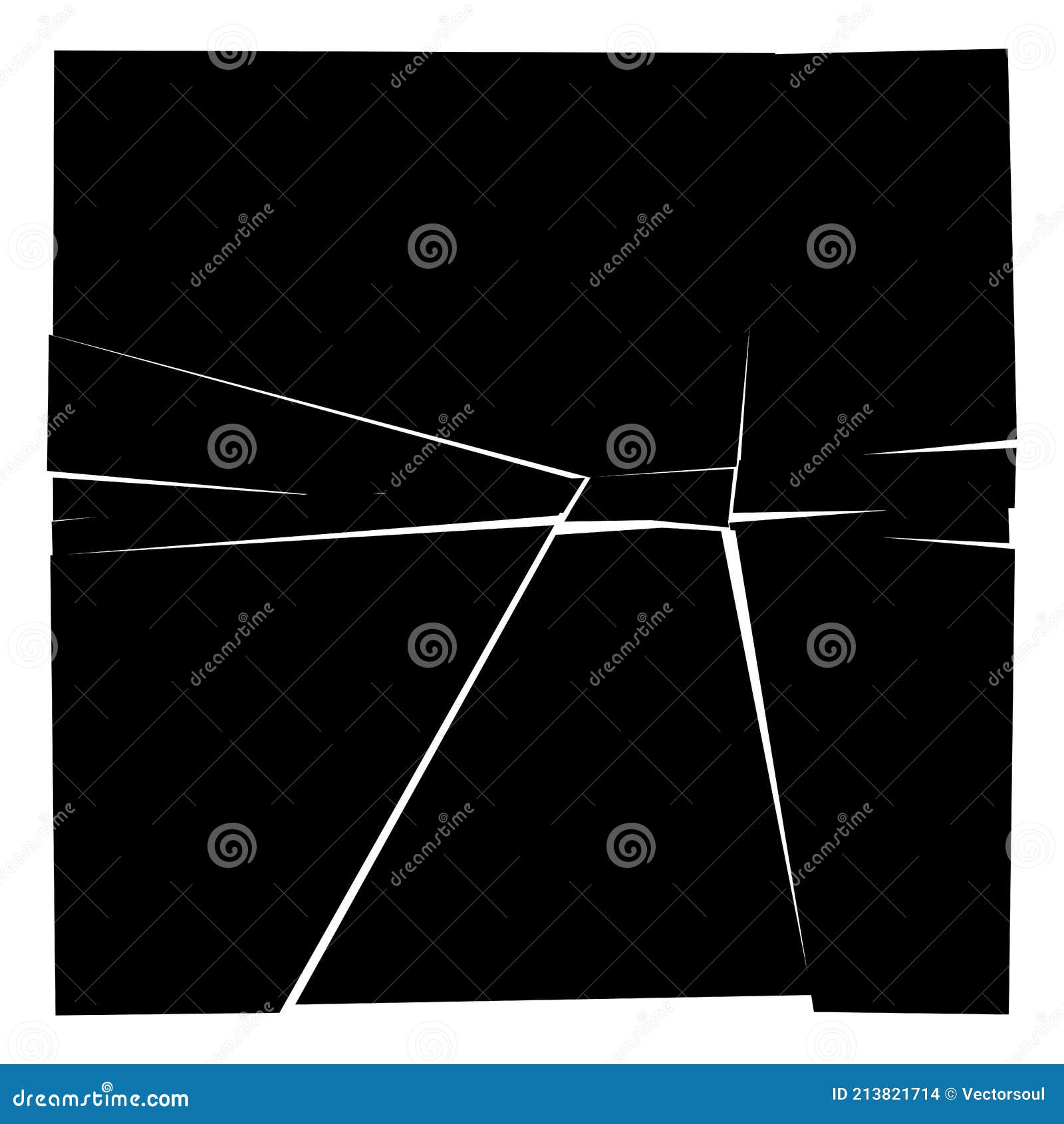 Shattered, Fractured, Broken Square. Burst, Explosion, and Rupture ...