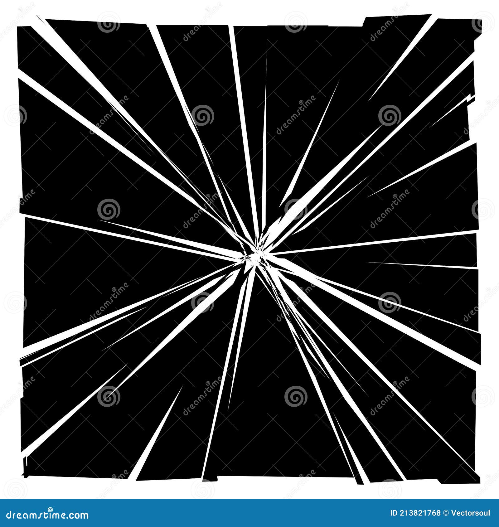 Shattered, Fractured, Broken Square. Burst, Explosion, and Rupture ...