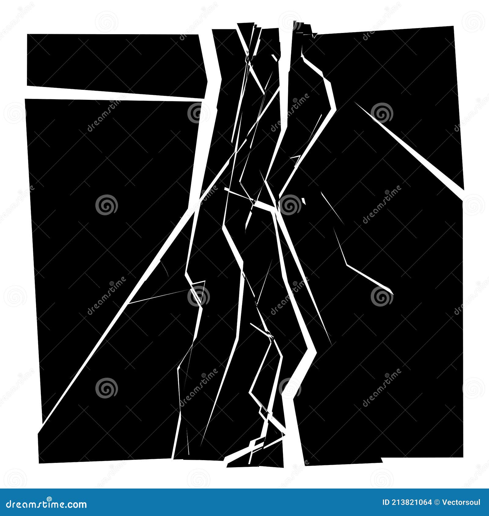 Shattered, Fractured, Broken Square. Burst, Explosion, and Rupture ...