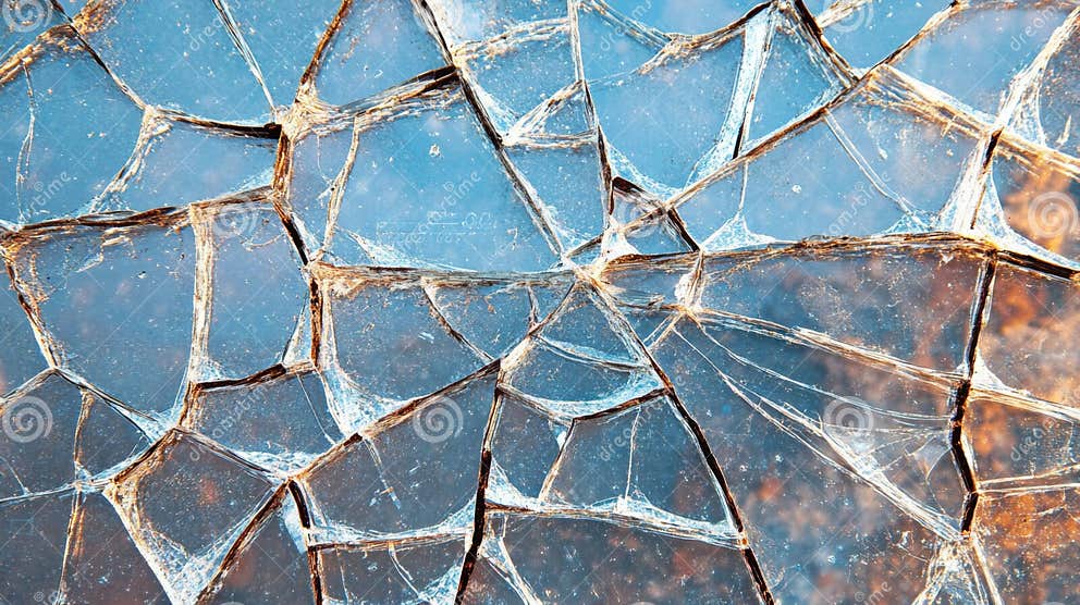 Shattered Glass Abstract Texture Background Stock Illustration ...