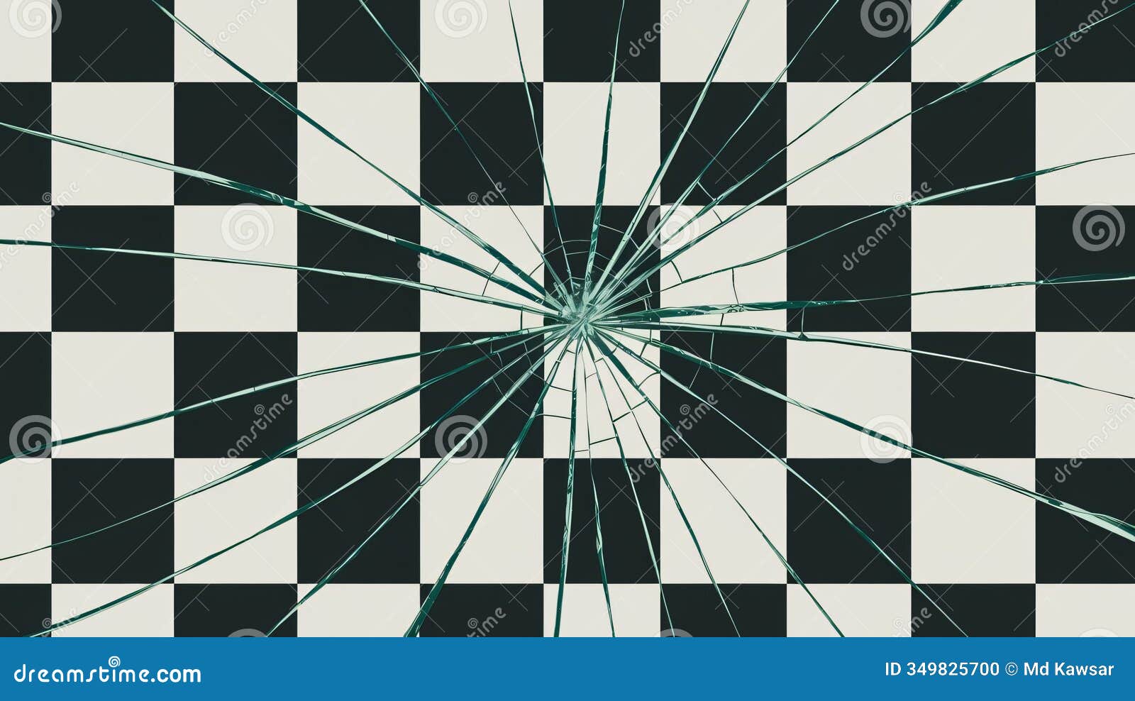Shattered Glass on Checkerboard Background, High Quality Image Stock ...