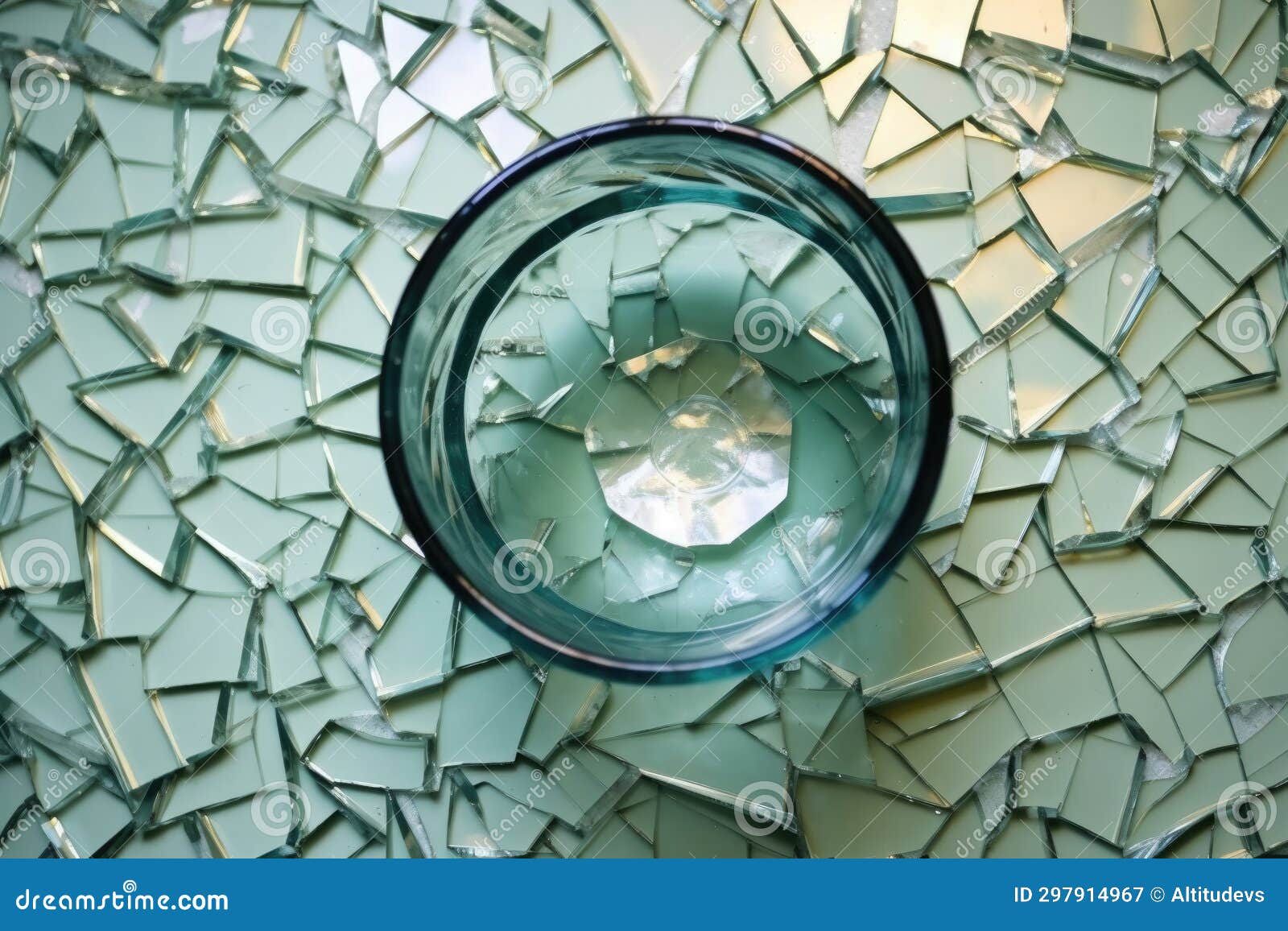 Shattered Glass Cup on a Ceramic Floor Stock Image - Image of kitchen ...