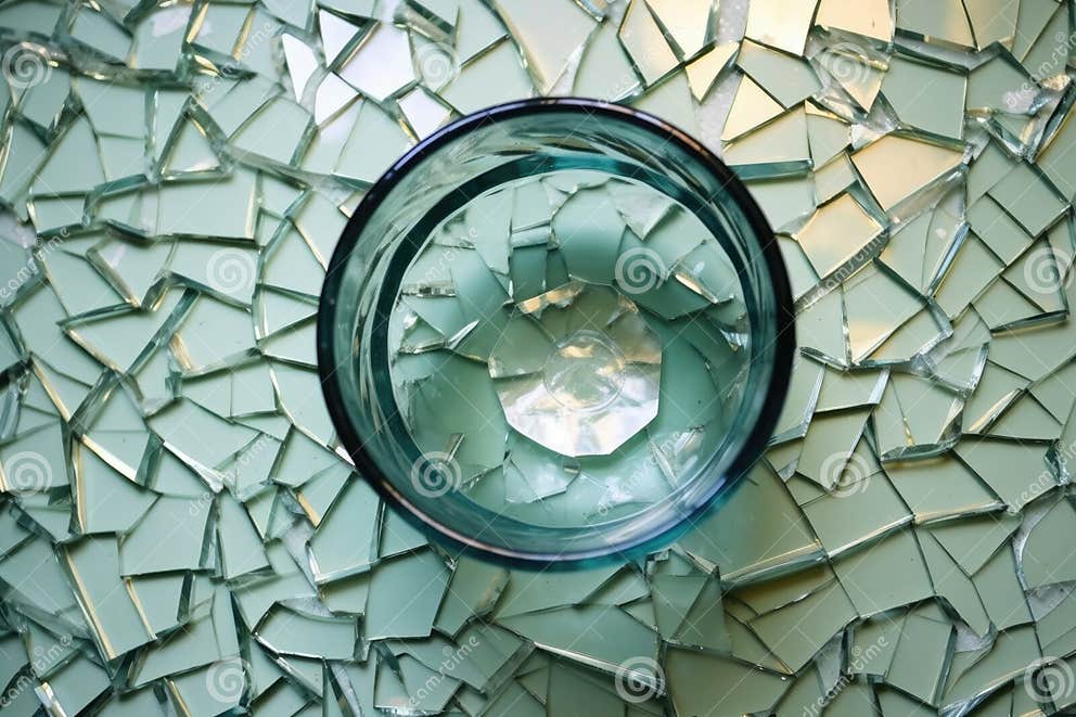 Shattered Glass Cup on a Ceramic Floor Stock Image - Image of kitchen ...