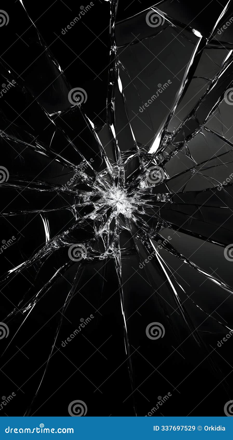 Shattered Glass Impact Background Stock Illustration - Illustration of ...
