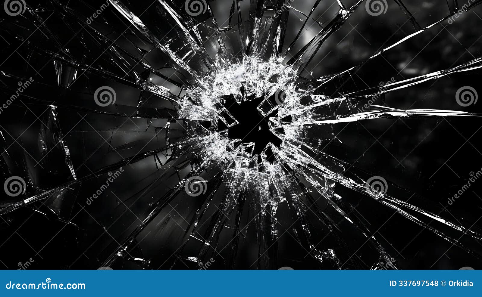 Shattered Glass Impact Background Stock Illustration - Illustration of ...