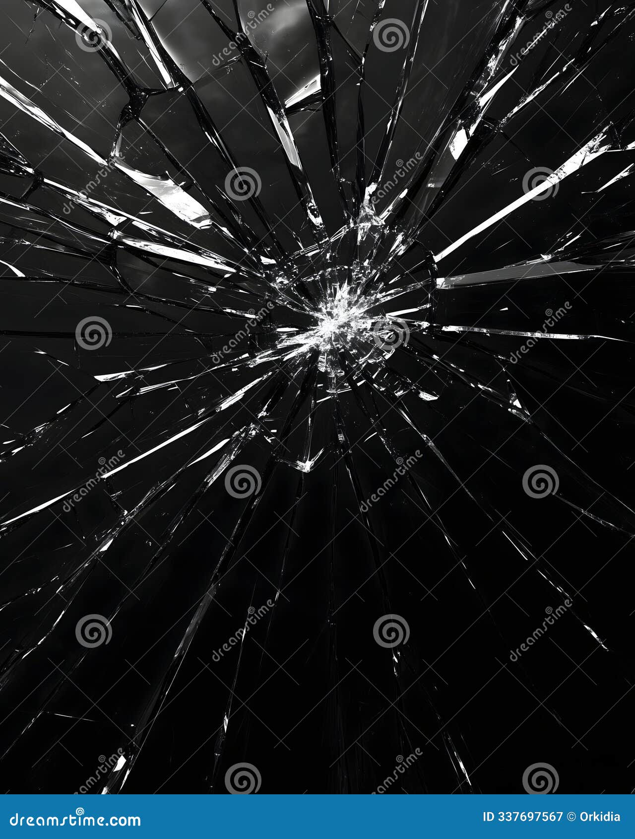Shattered Glass Impact Background Stock Illustration - Illustration of ...
