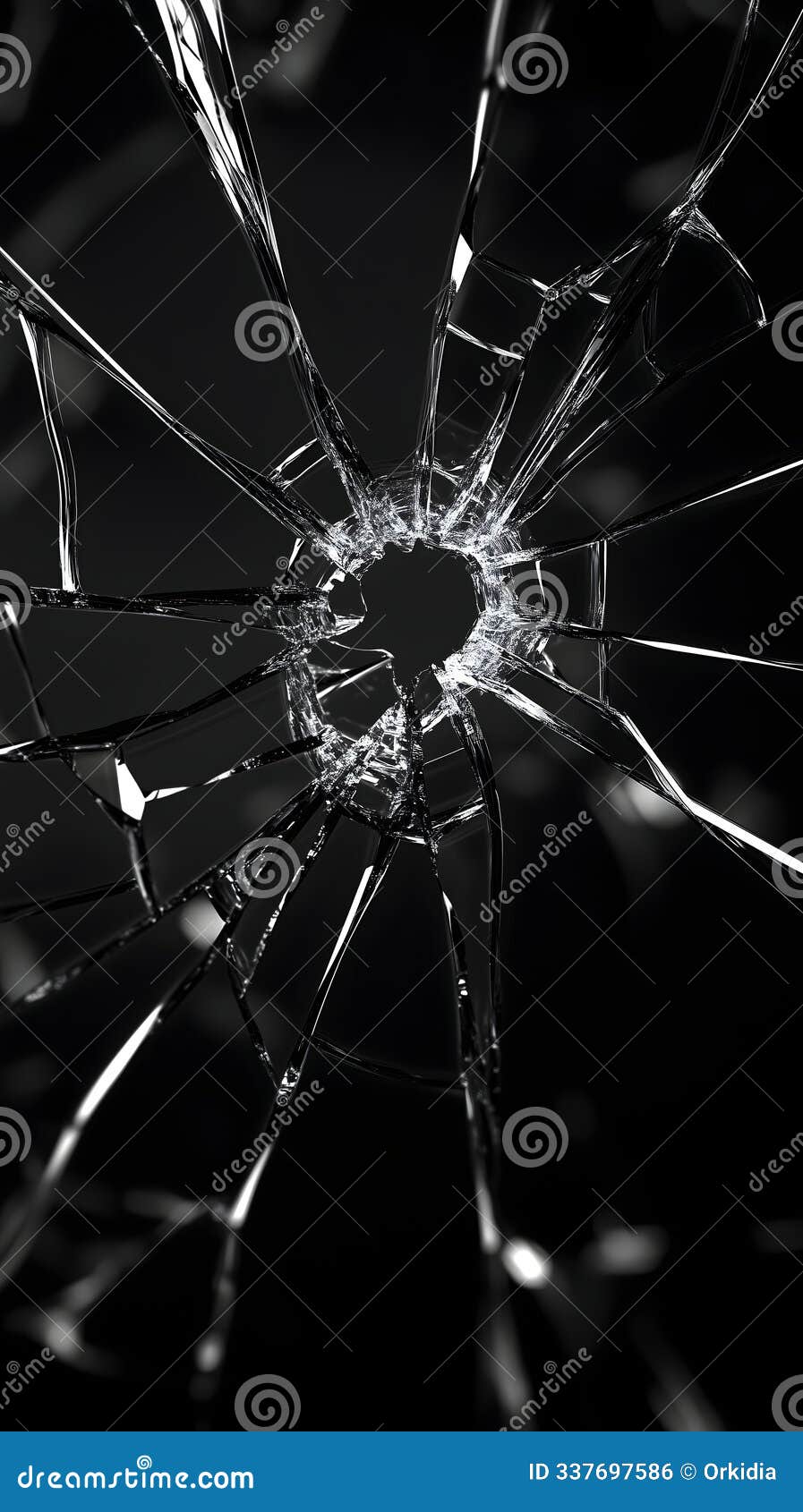 Shattered Glass Impact Background Stock Illustration - Illustration of ...