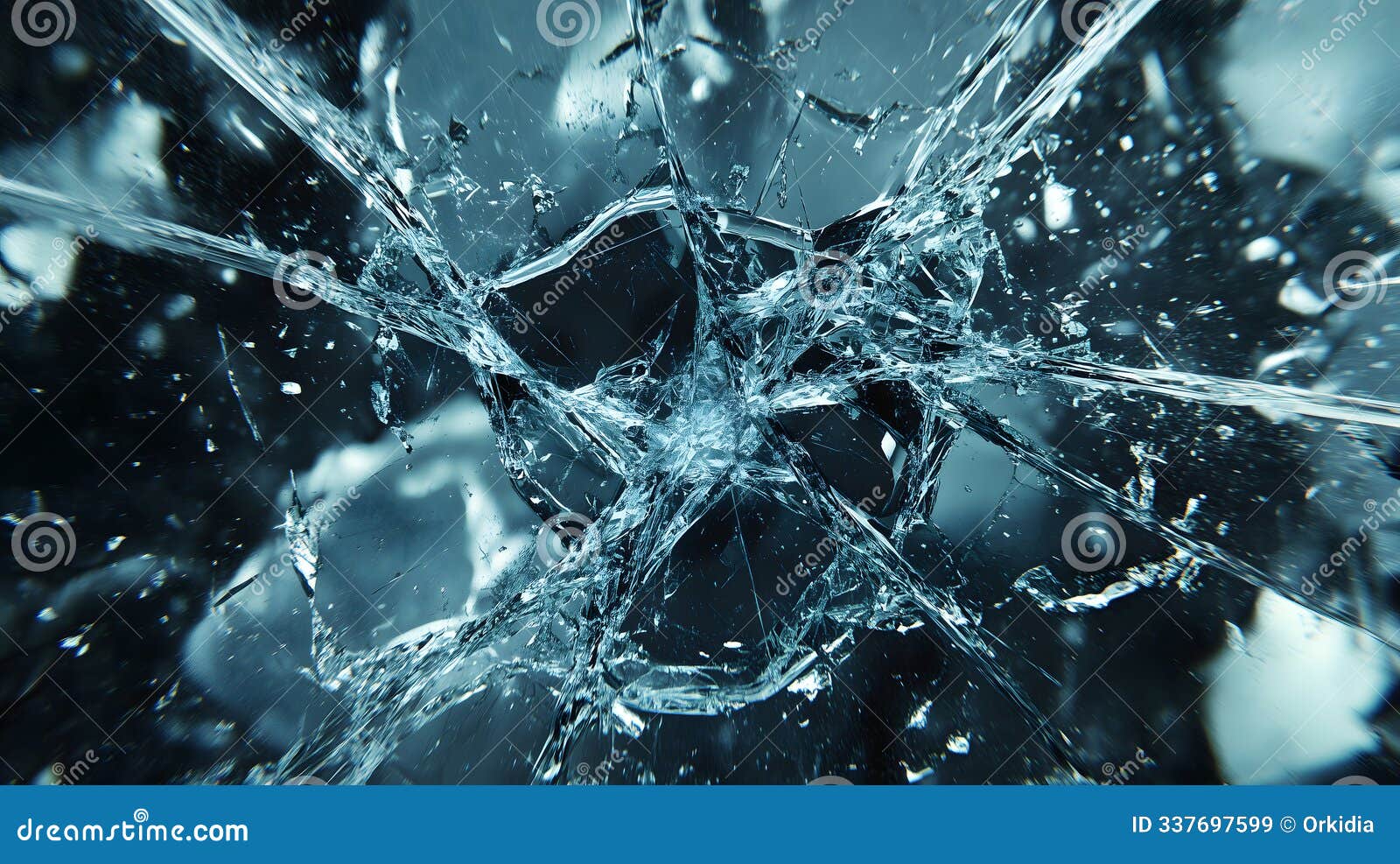 Shattered Glass Impact Background Stock Illustration - Illustration of ...