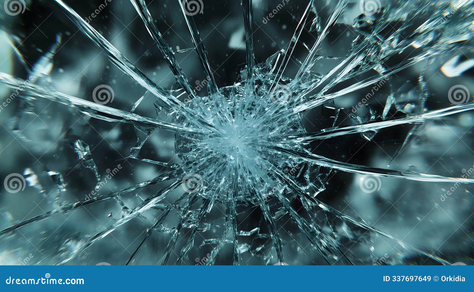 Shattered Glass Impact Background Stock Illustration - Illustration of ...
