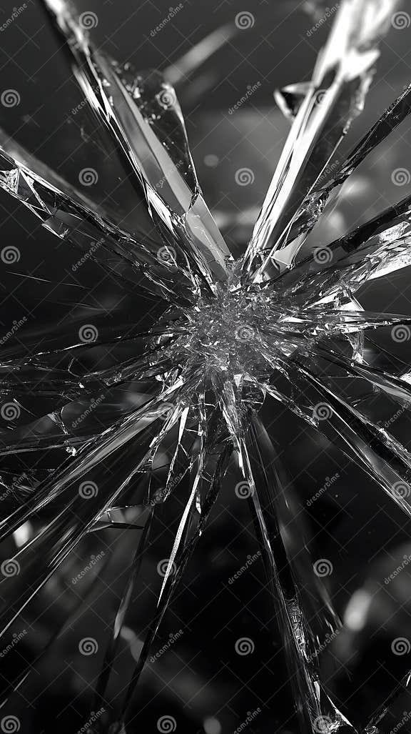 Shattered Glass Impact Background Stock Illustration - Illustration of ...