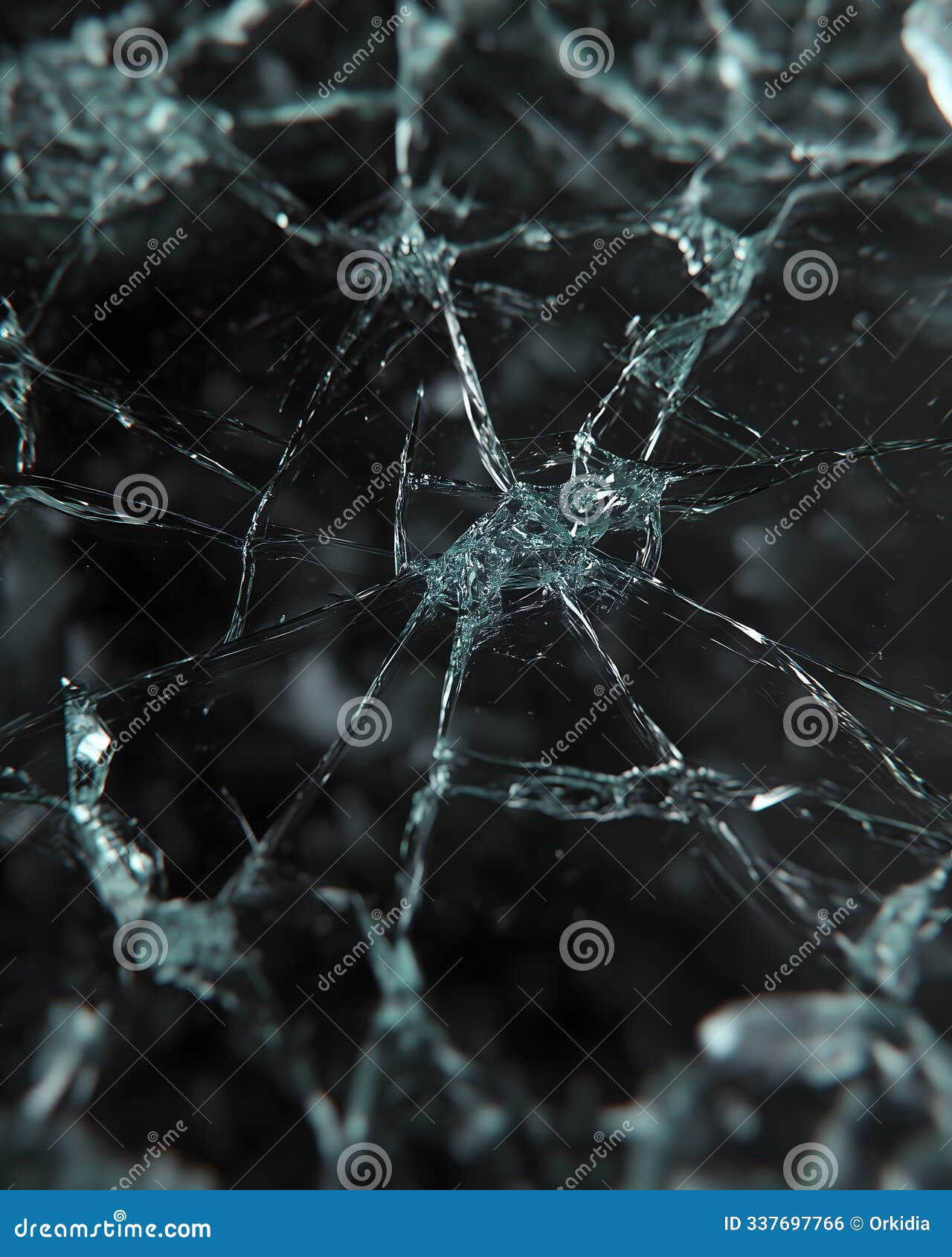 Shattered Glass Impact Background Stock Illustration - Illustration of ...