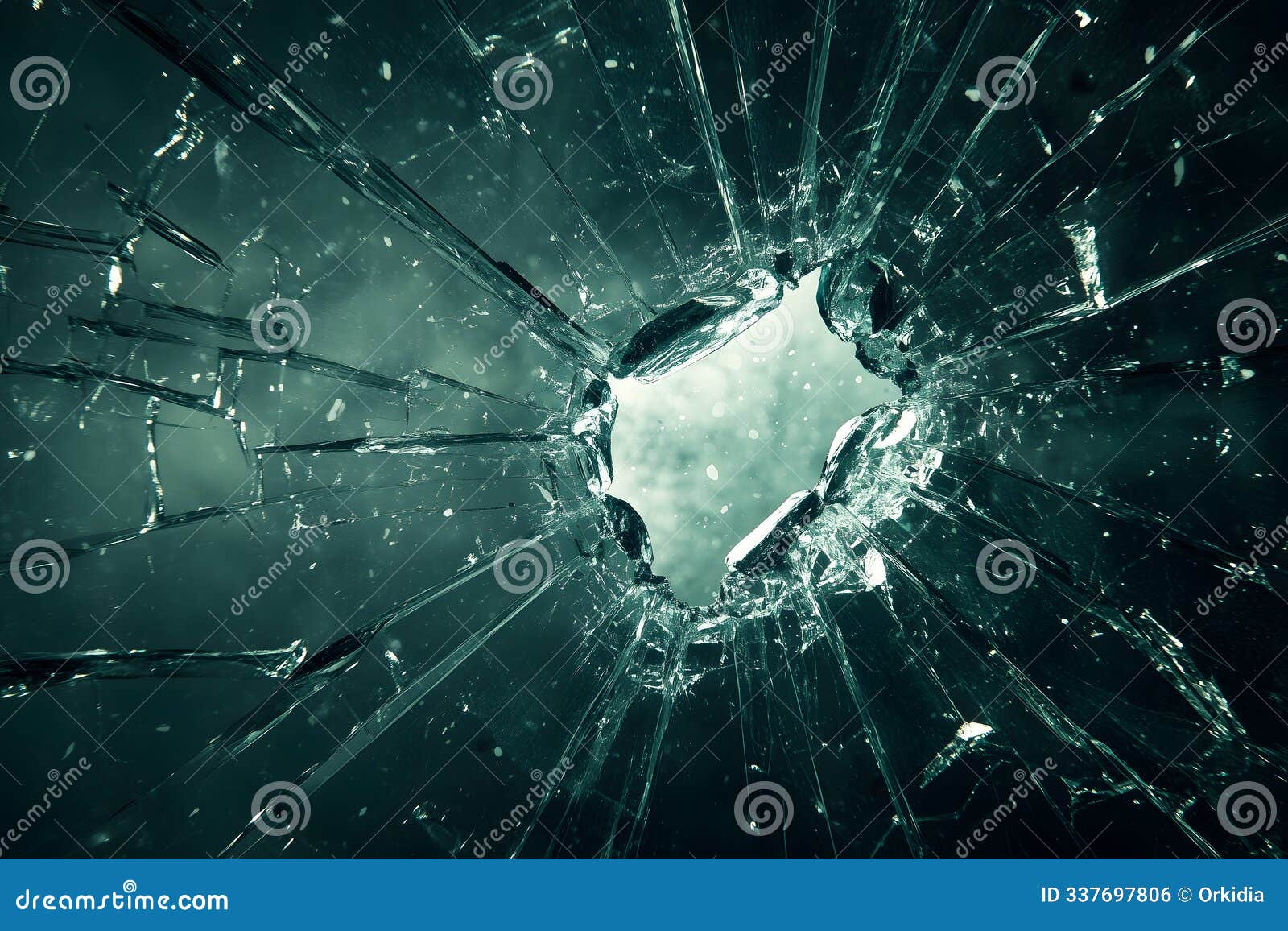 Shattered Glass Impact Background Stock Illustration - Illustration of ...