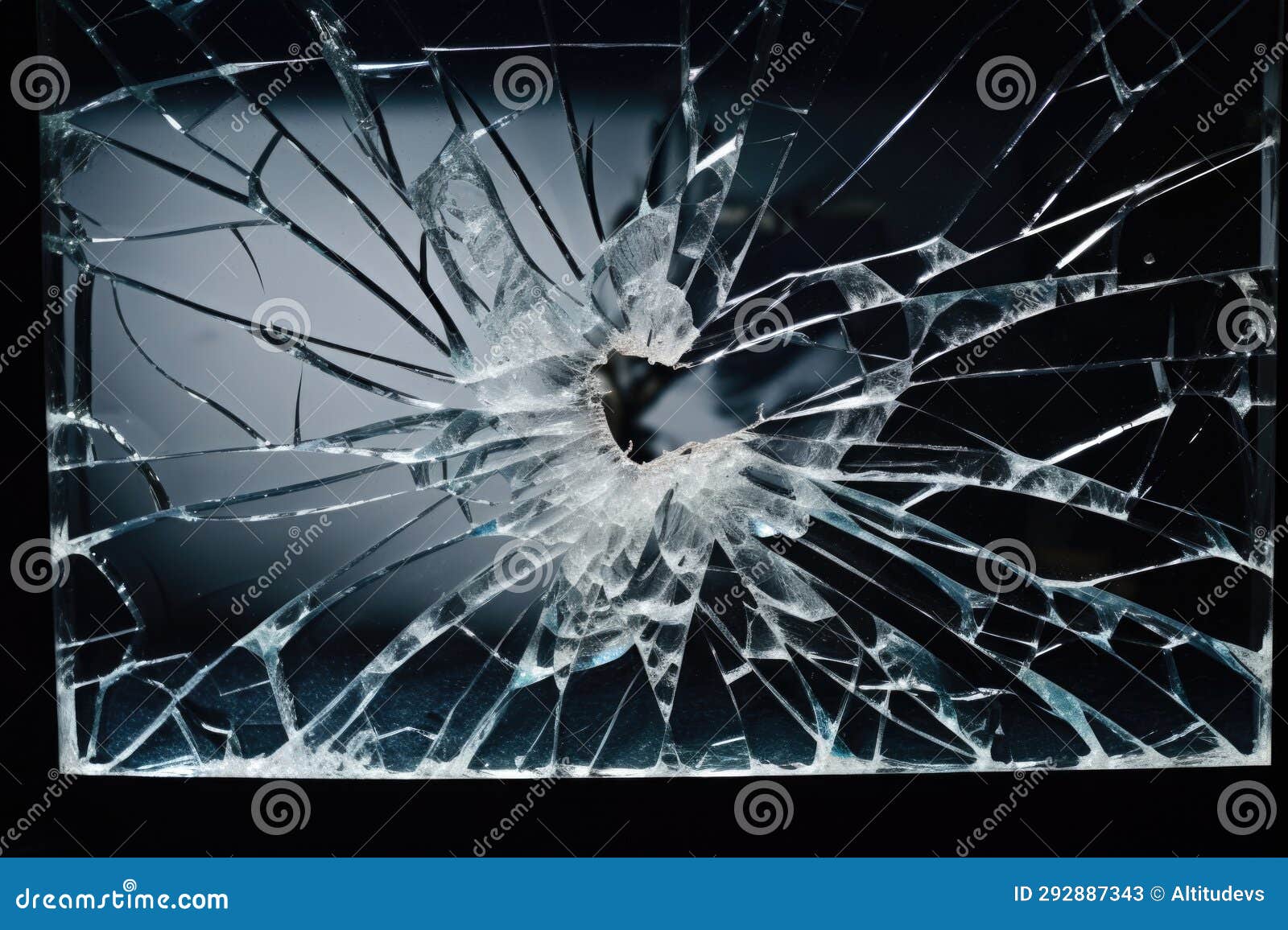 Shattered Glass from a Photo Frame Stock Image - Image of broken ...