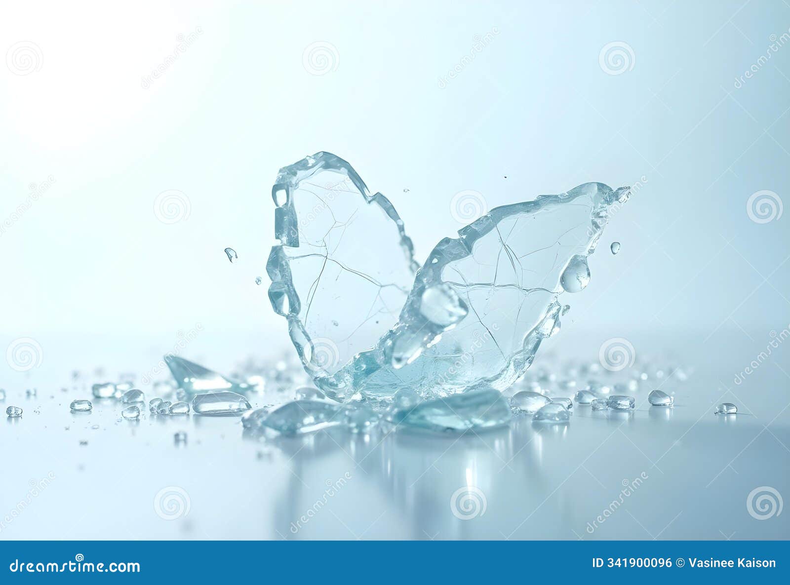 Shattered Glass Pieces Create Striking Visual Effect Stock Illustration ...