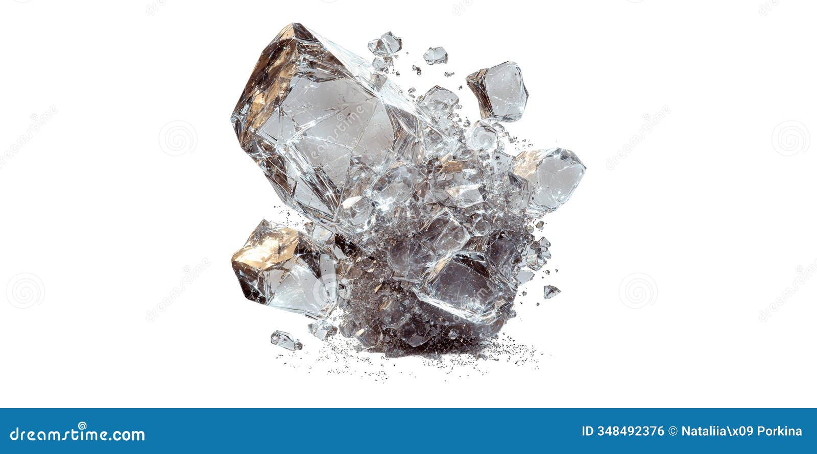 Shattered Glass Pieces Exploding Isolated on Transparent Background ...