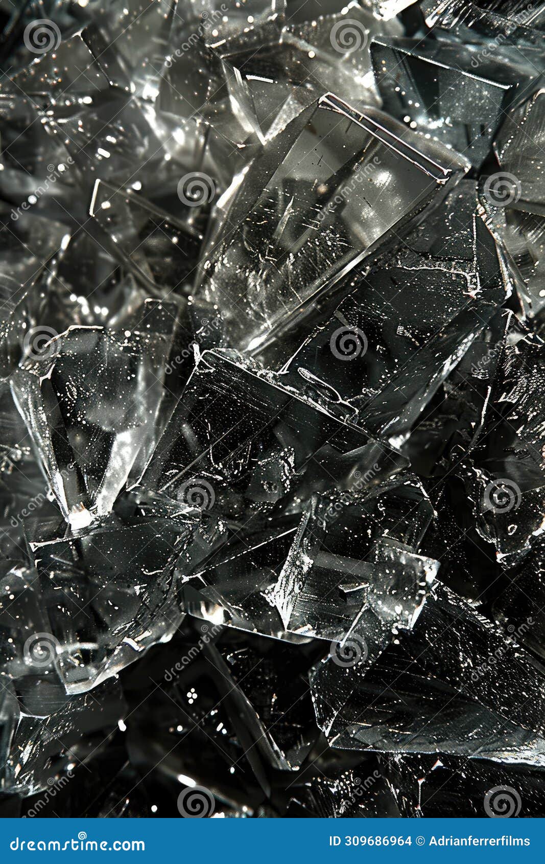 Shattered Glass Pieces with Sharp Edges and Sparkles. Stock Photo ...