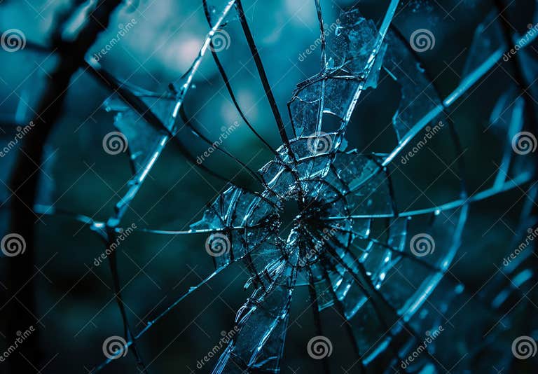 Shattered Glass Texture with Dramatic Lighting Stock Illustration ...