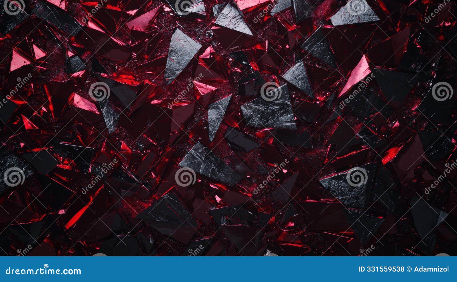 Shattered Glass Texture in Red and Black Stock Illustration ...