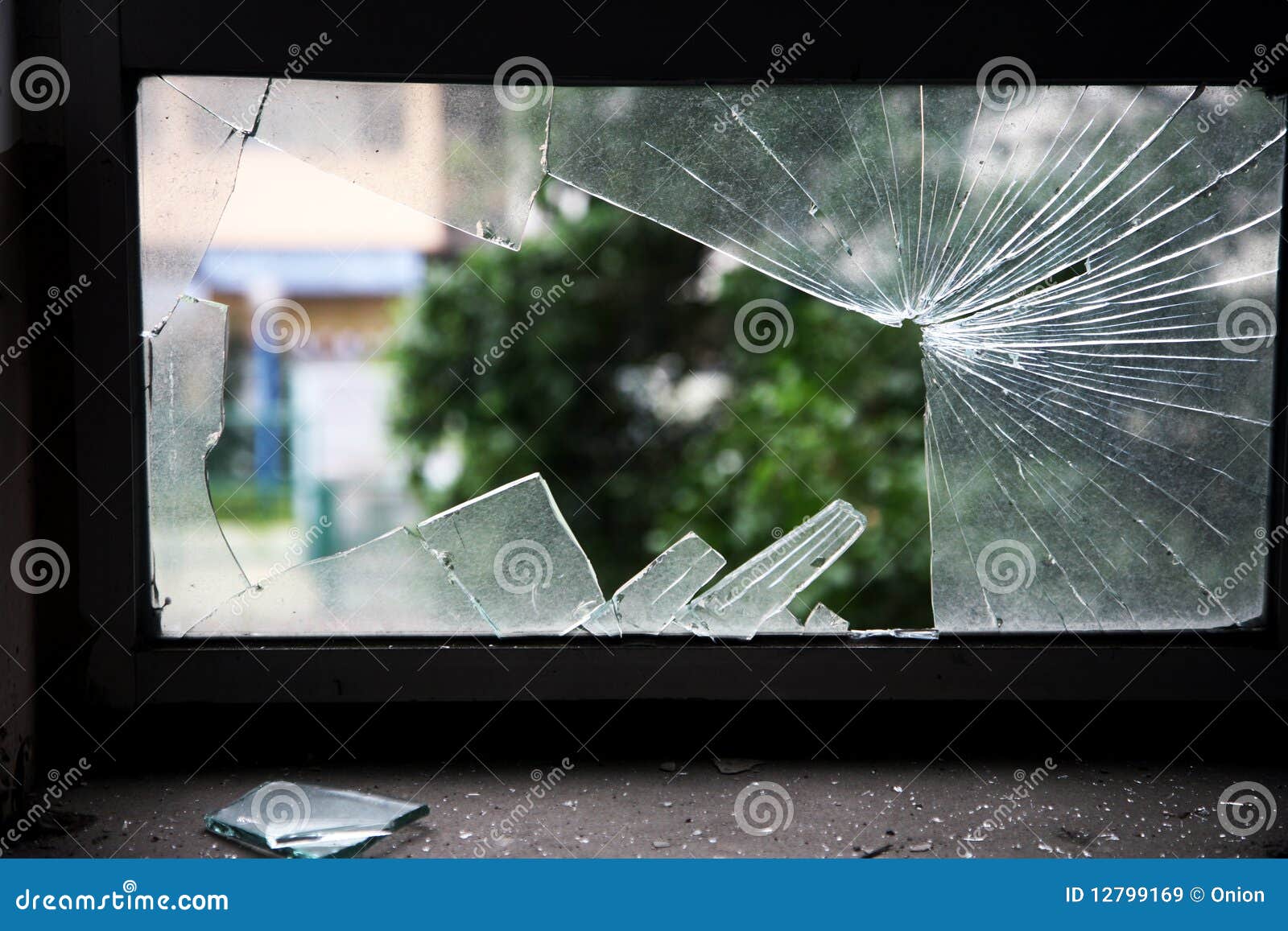 Shattered glass window stock image. Image of sharp, broken - 12799169