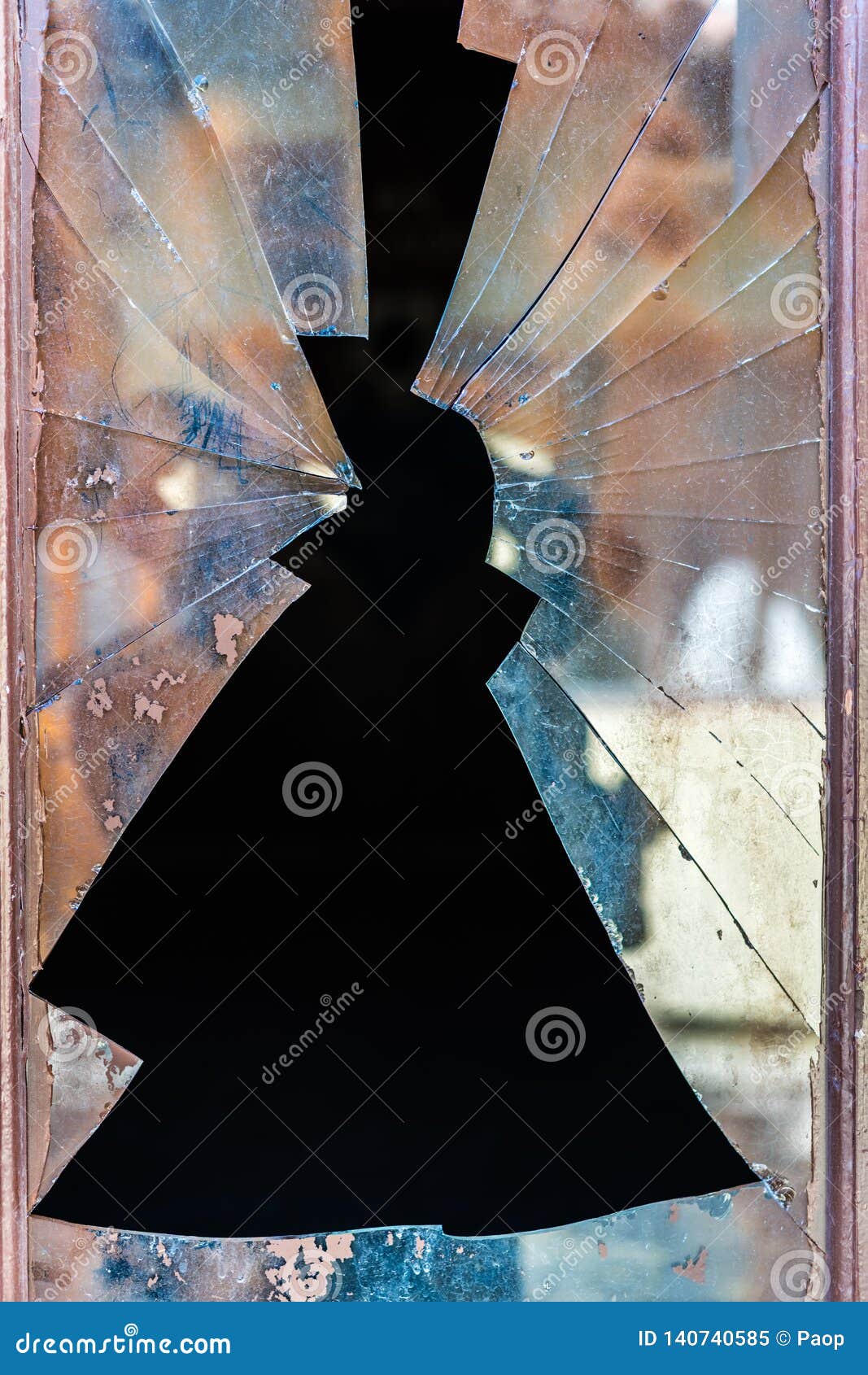 Shattered Glass of a Door Window Stock Image - Image of cracks, door ...