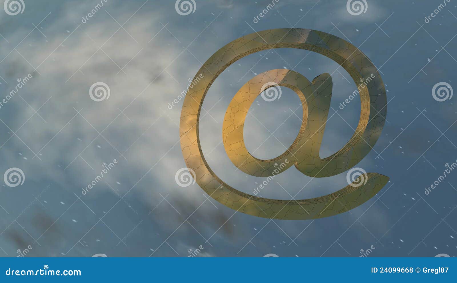 Shattered Gold Email Symbol Stock Illustration - Illustration of ...