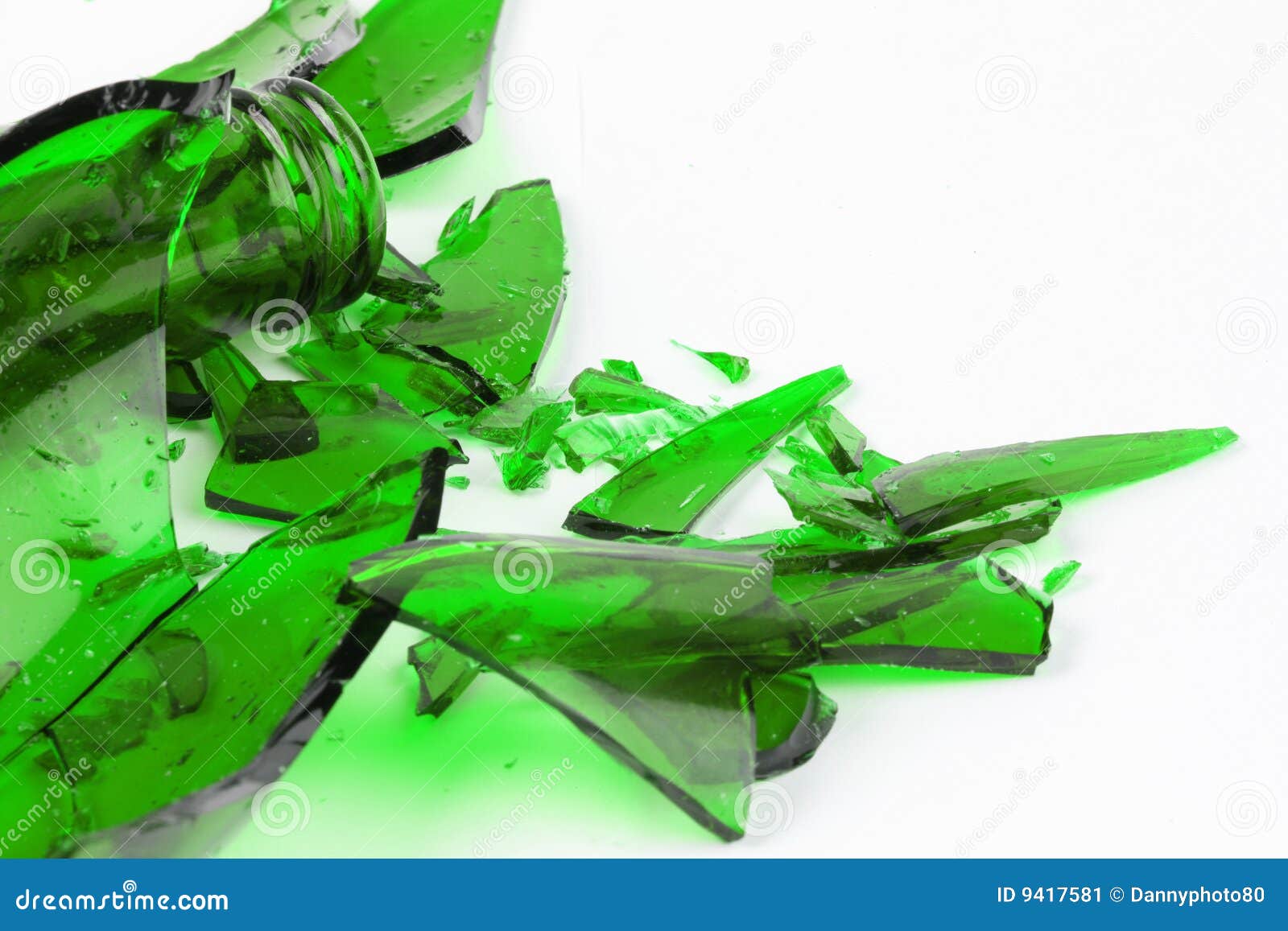 Shattered green glass stock image. Image of glass, container - 9417581
