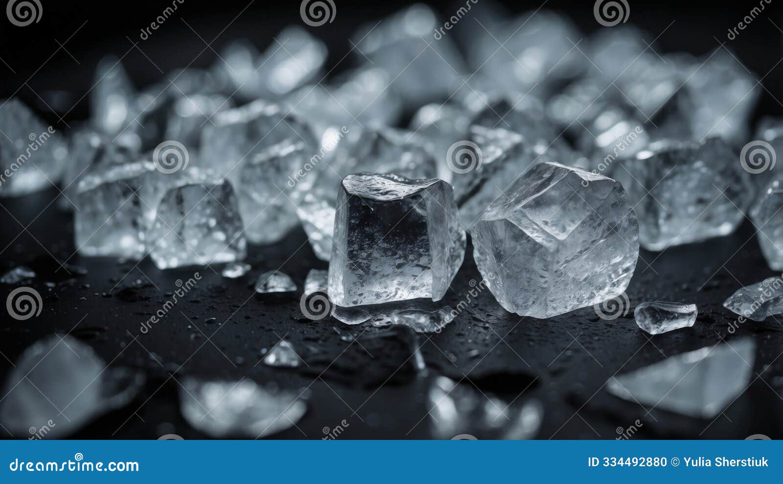 Shattered Ice Background Crushed Ice Pieces Spread Away from the Center ...