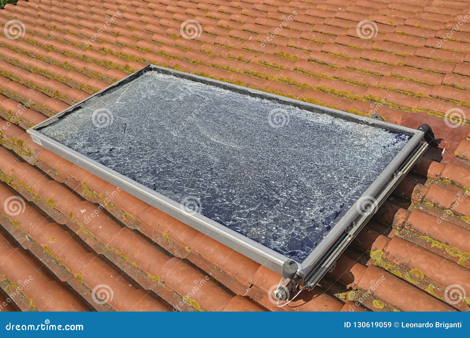 Shattered Photovoltaic Panel after Hail Stock Image - Image of policy ...