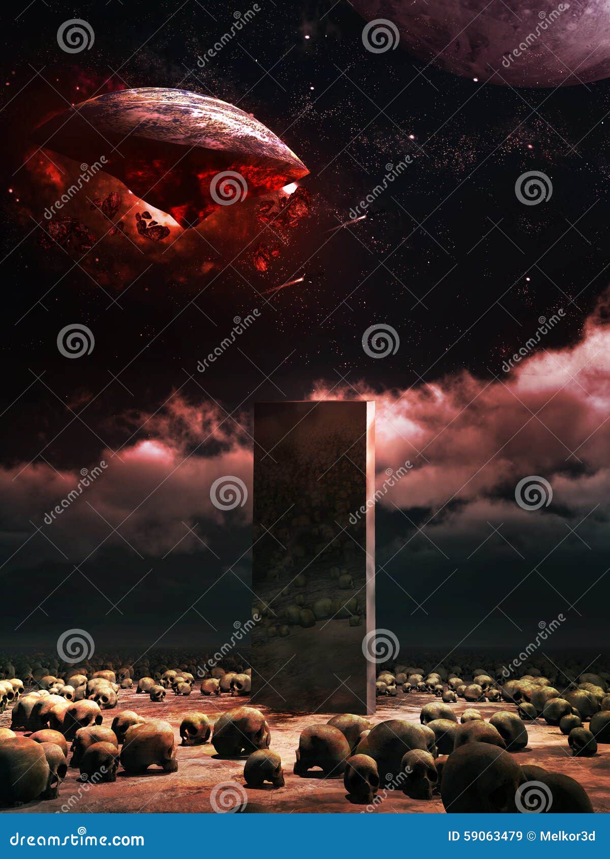 Shattered planet stock illustration. Illustration of universe - 59063479