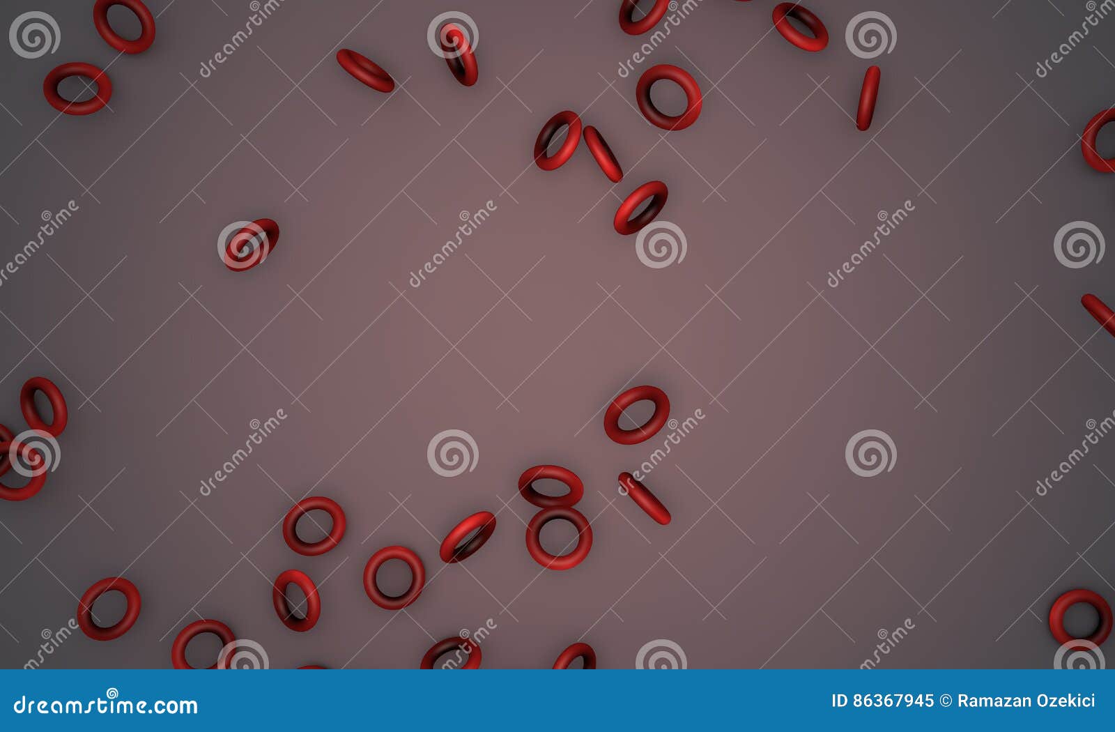 Shattered Red Coloured Torus,sample Text Background 3d Render Stock ...