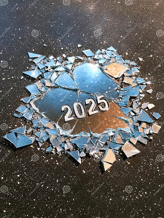 Shattered Reflection 2025 Broken Mirror Year 2025 New Beginnings ...