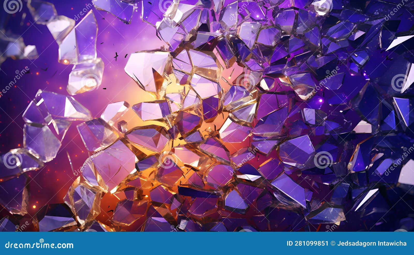 Shattered Reflections: Gradient Meshesa of Purple Stock Illustration ...