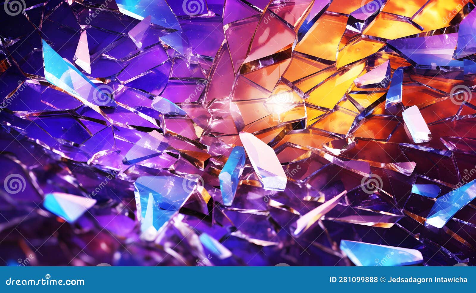 Shattered Reflections: Gradient Meshesa of Purple Stock Illustration ...