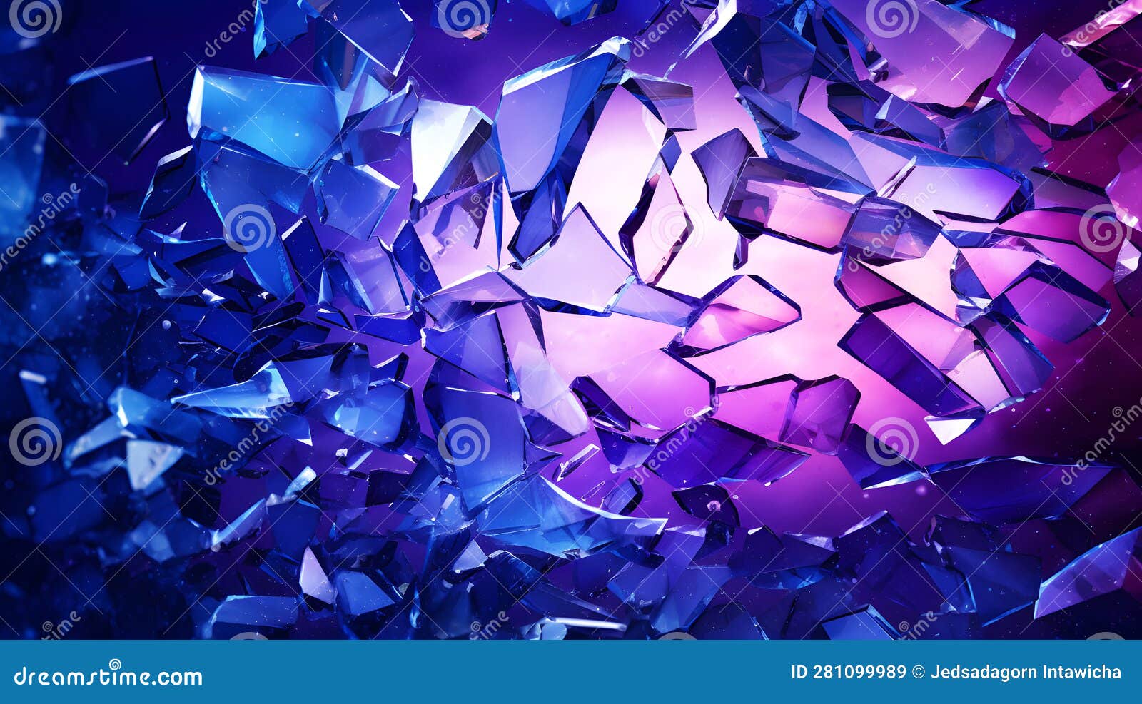 Shattered Reflections: Gradient Meshesa of Purple Stock Illustration ...