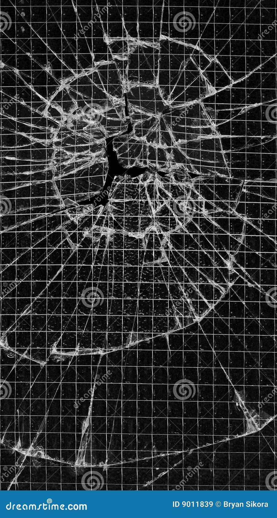 Shattered reinforced glass stock image. Image of background - 9011839