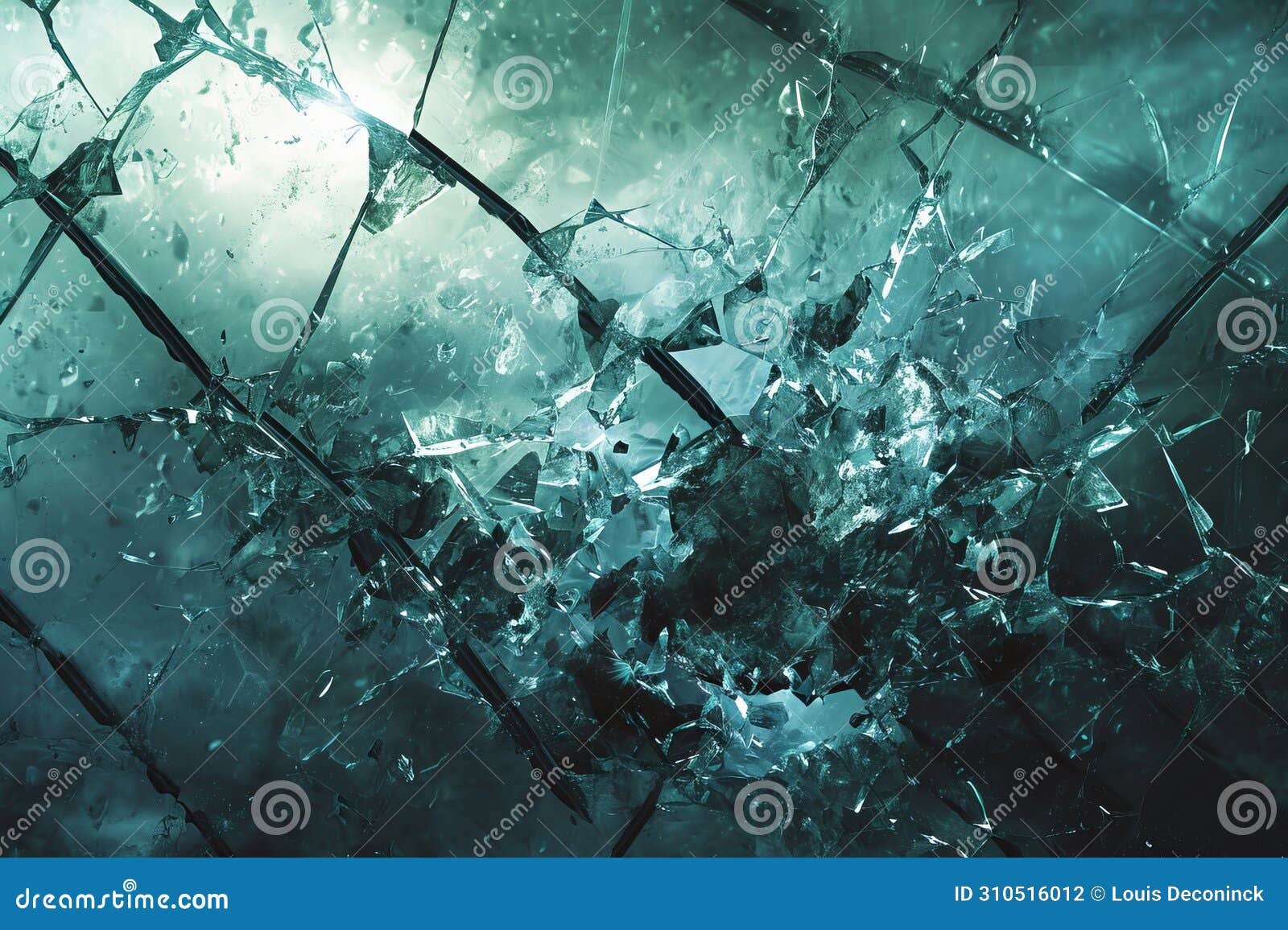 Shattered Safety Barr: a Fragmented Reality Stock Photo - Image of ...