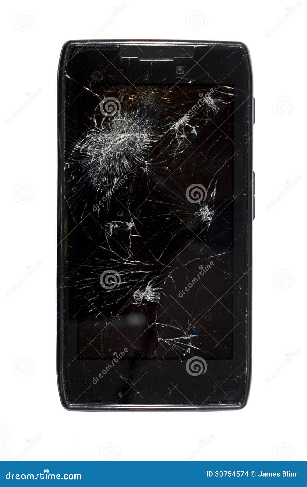 Shattered Smartphone stock photo. Image of cellphone - 30754574