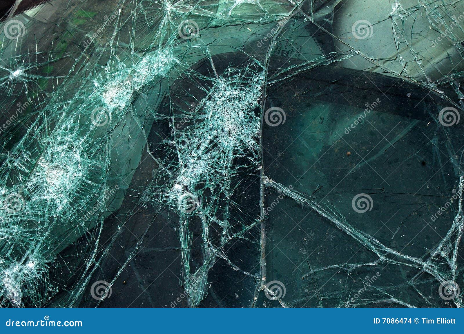 Shattered Windshield stock photo. Image of window, auto - 7086474