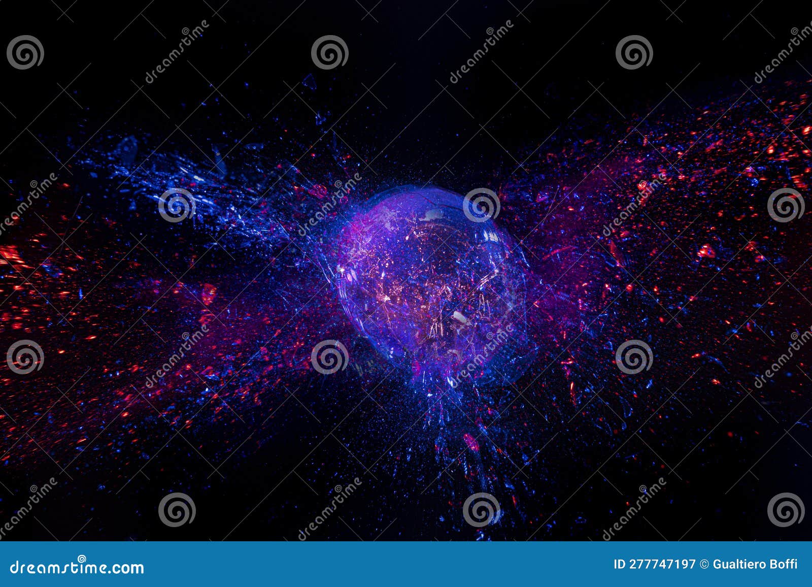 Shattering glass ball stock image. Image of background - 277747197